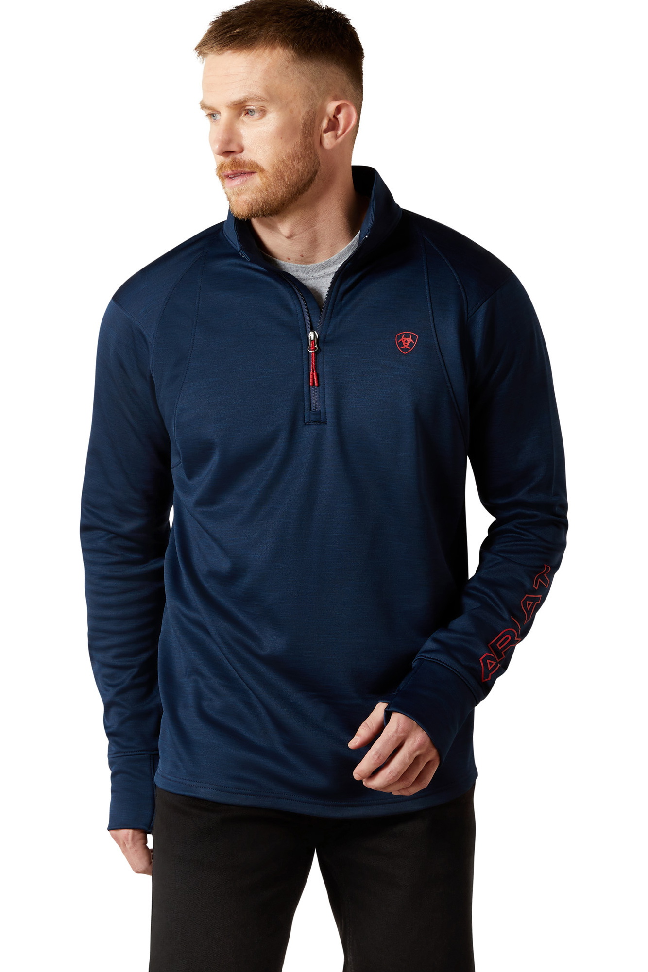 2025 Ariat Mens Team EQ 1/2 Zip Pullover 10062368 - Navy - Mens - Equestrian | The Drillshed